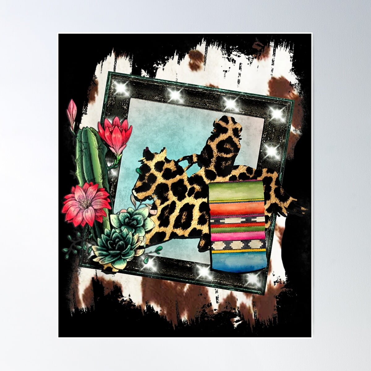 Barrel Racing Cheetah Print Poster, 24x36 UNFRAMED - Walmart.com