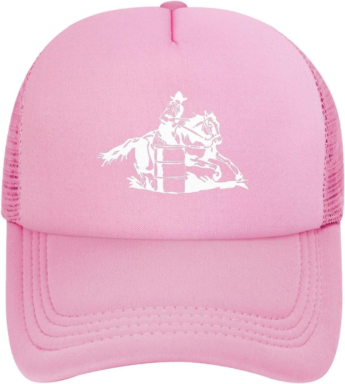 Barrel Racing Cowgirl Rodeo Horse Silhouette Travel Mesh Baseball Hat ...