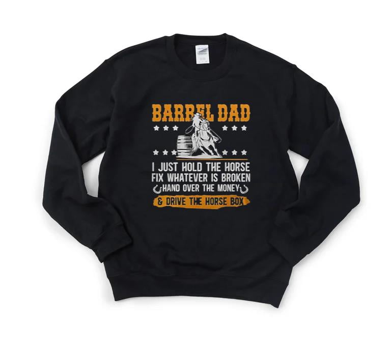 Barrel Racing Dad Definition Racer Father Equestrian Sports Rodeo ...