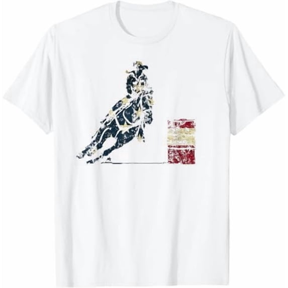 Barrel Racing Distressed Horse Lover T-Shirt - Walmart.com