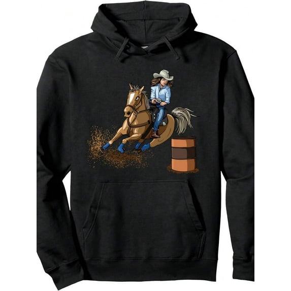 Barrel Racing Horse Country Western Riding Girl Women Men Pullover ...