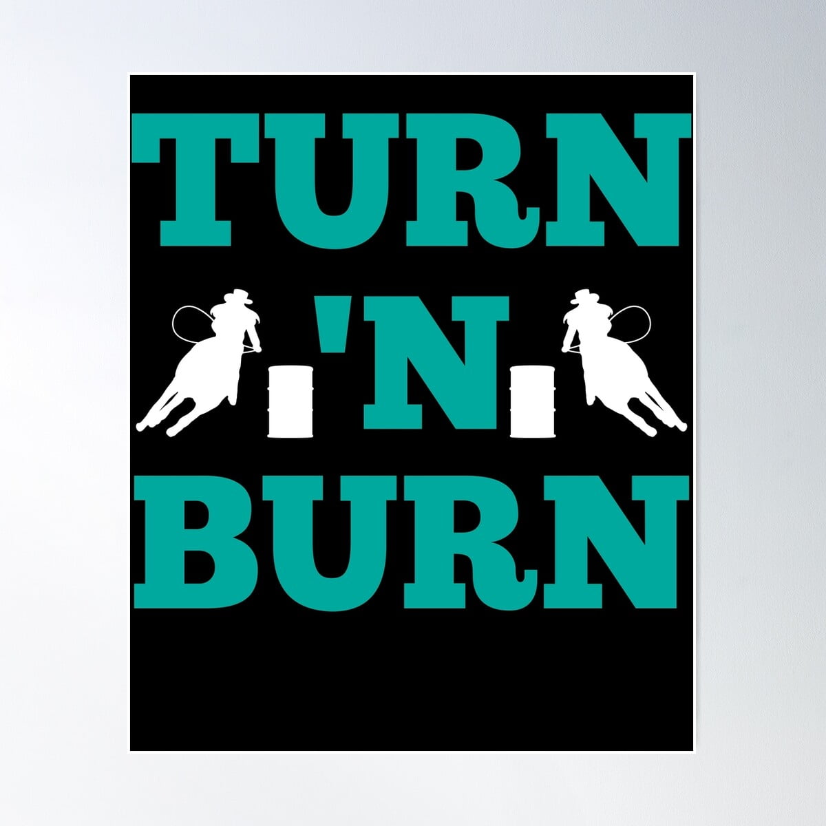 Barrel Racing Poster Wall Art, Modern Wall Decor For Living Room ...