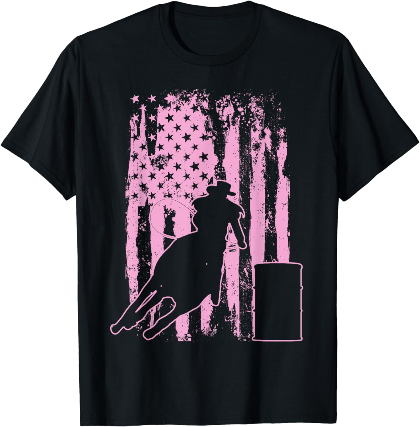 Barrel Racing USA American Flag for Barrel Racers T-Shirt - Walmart.com