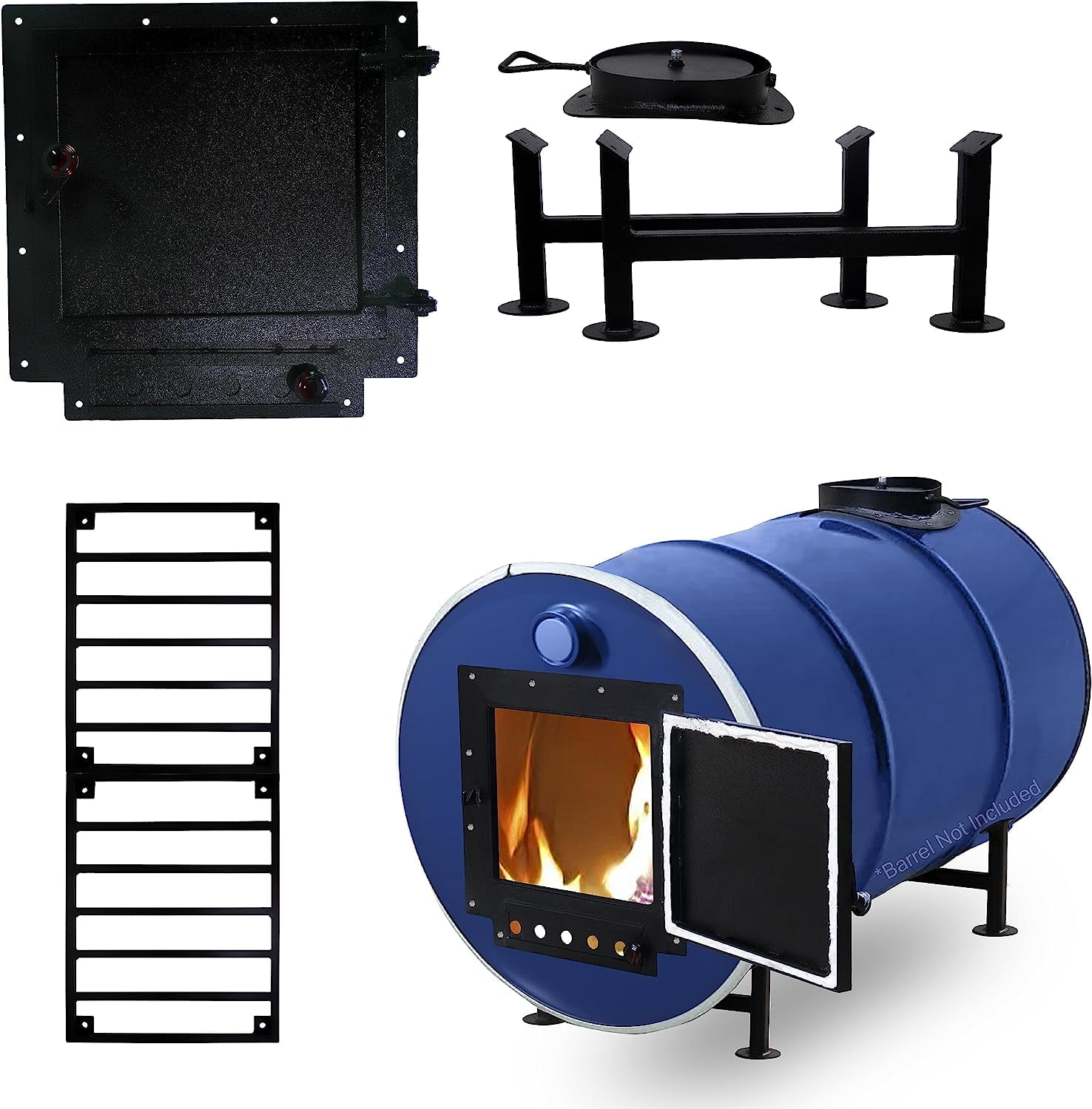 Barrel Stoves Kit – Perfect For 30-55 Gallon Drum Wood Stove Kit - with ...