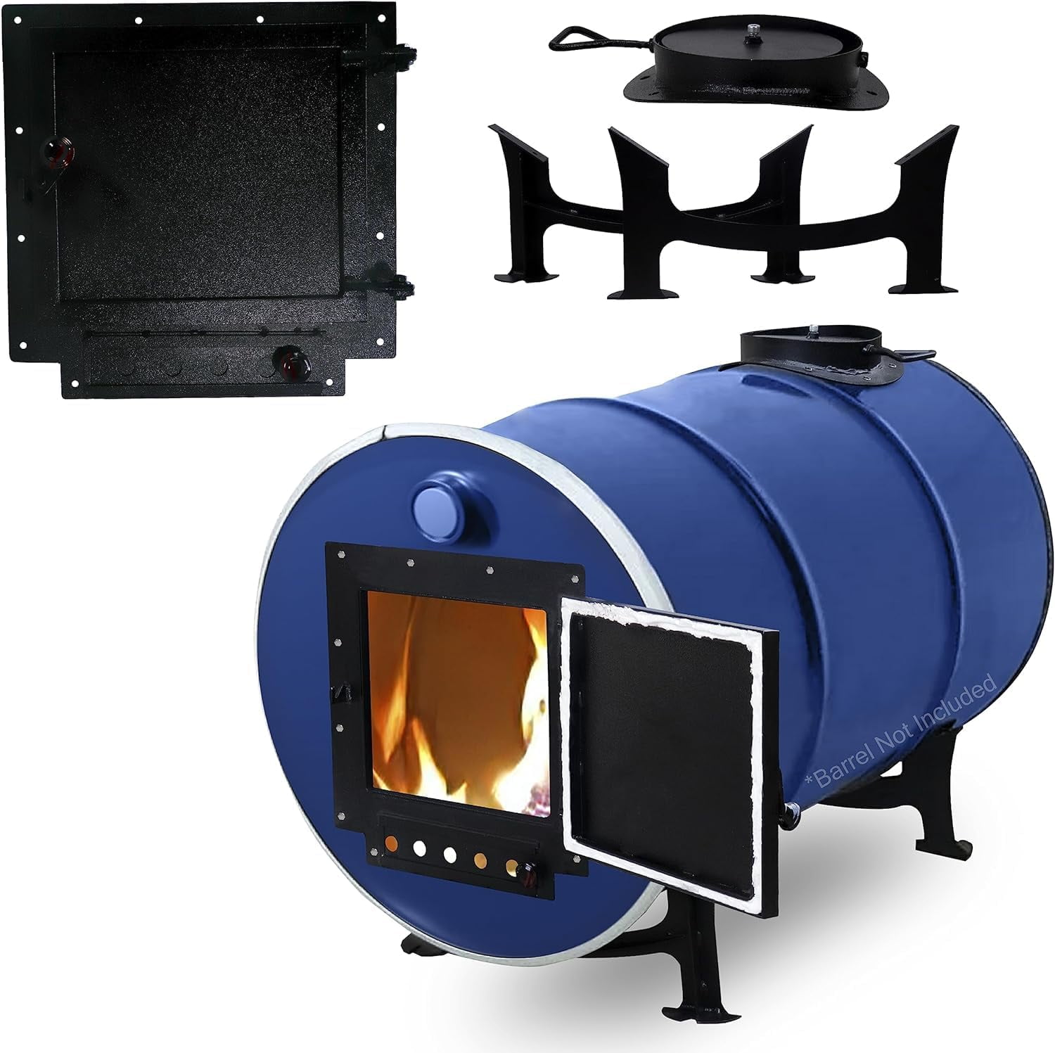 Barrel Stoves Kit – Perfect For 30-55 Gallon Drum Wood Stove Kit - Wood ...