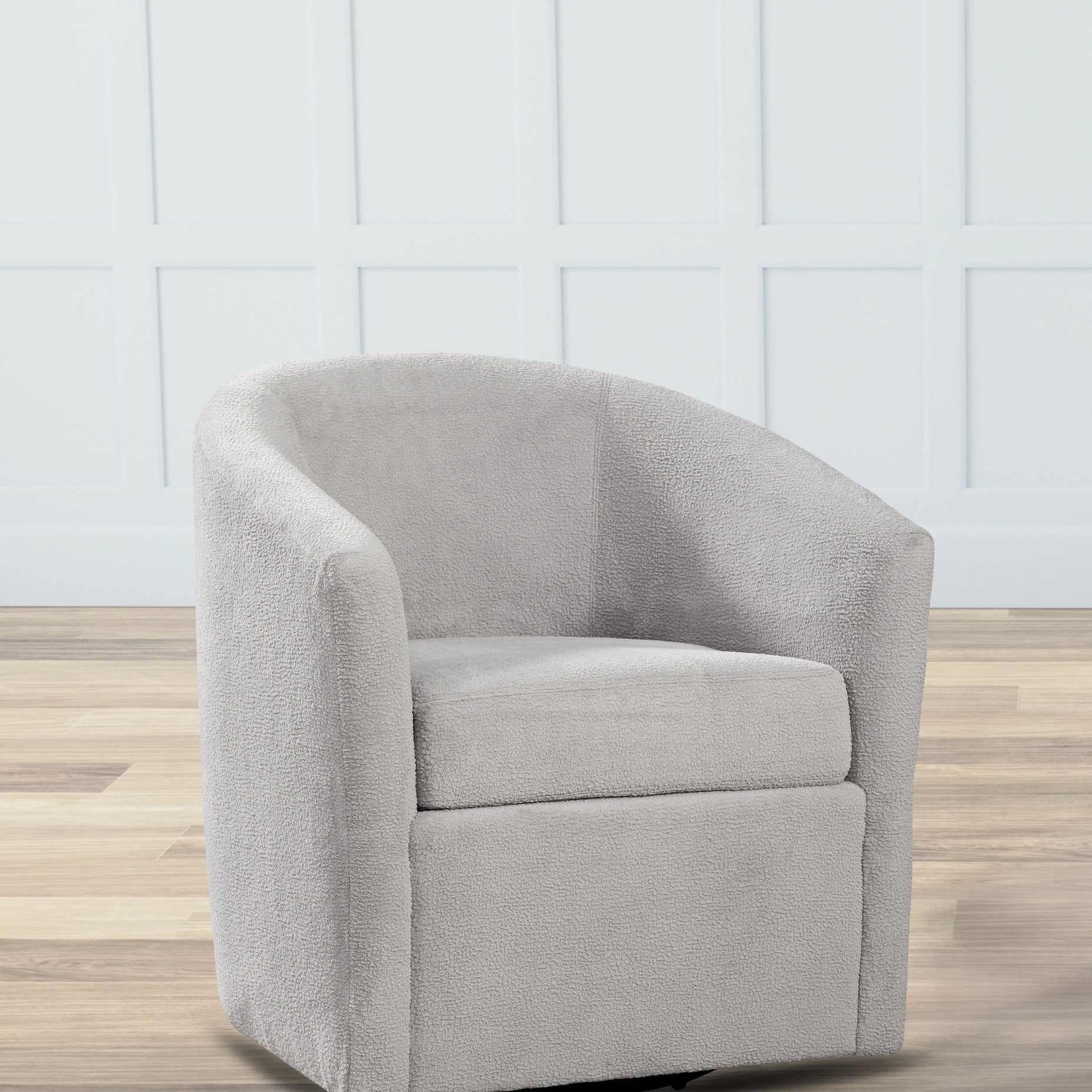 Barrel-Style Swivel Chair | Ultra-Soft Fabric for Relaxation | Kiln ...