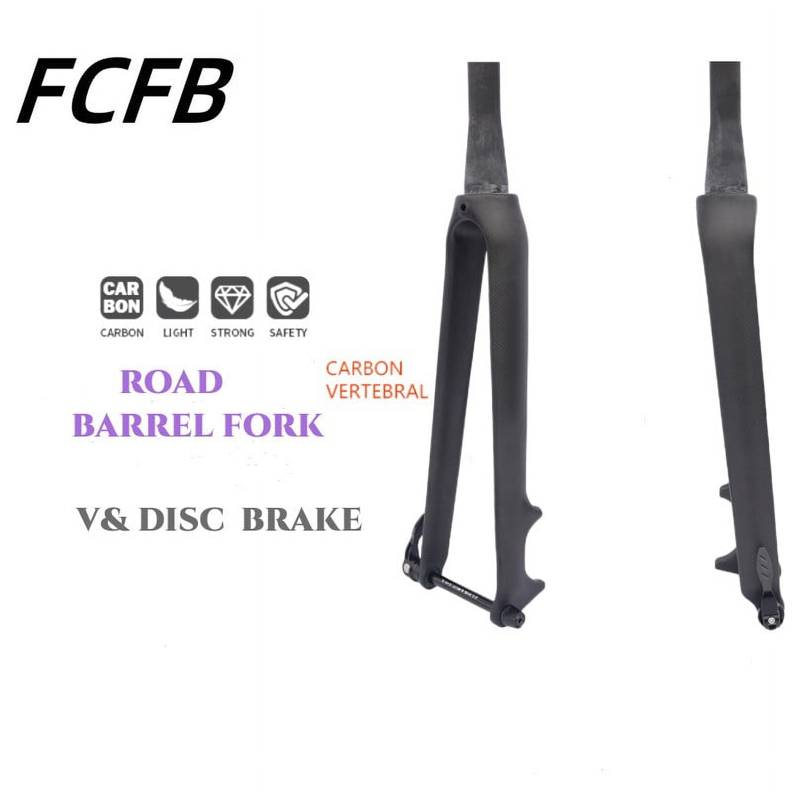 Barrel fork carbon fork road bike fork 700 c Rigid Tapered Thru Axle ...