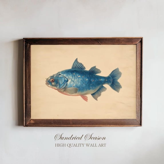 Barreleye Fish Scientific Art Deep Sea Creature Surreal Ocean Wall ...