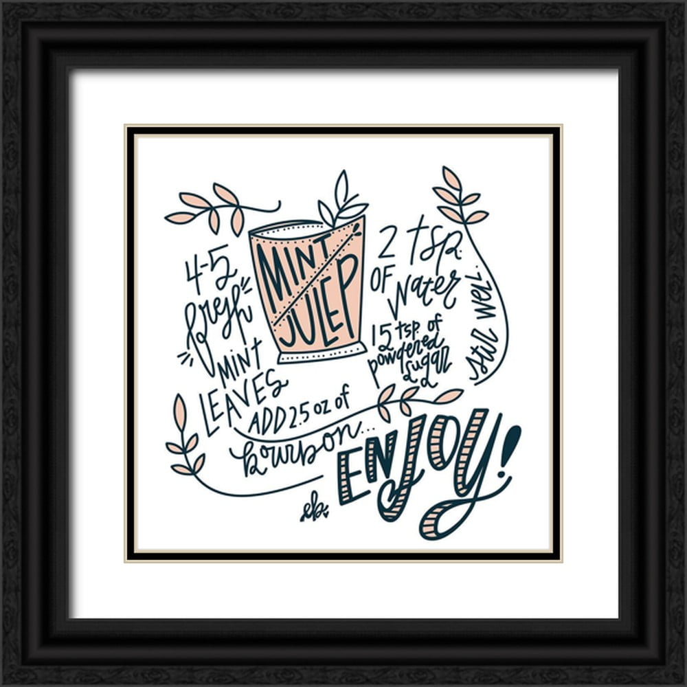 Barrett, Erin 15x15 Black Ornate Wood Framed with Double Matting Museum ...