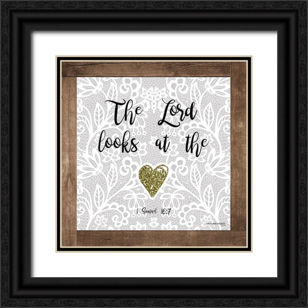 Barrett, Erin 15x15 Black Ornate Wood Framed with Double Matting Museum ...