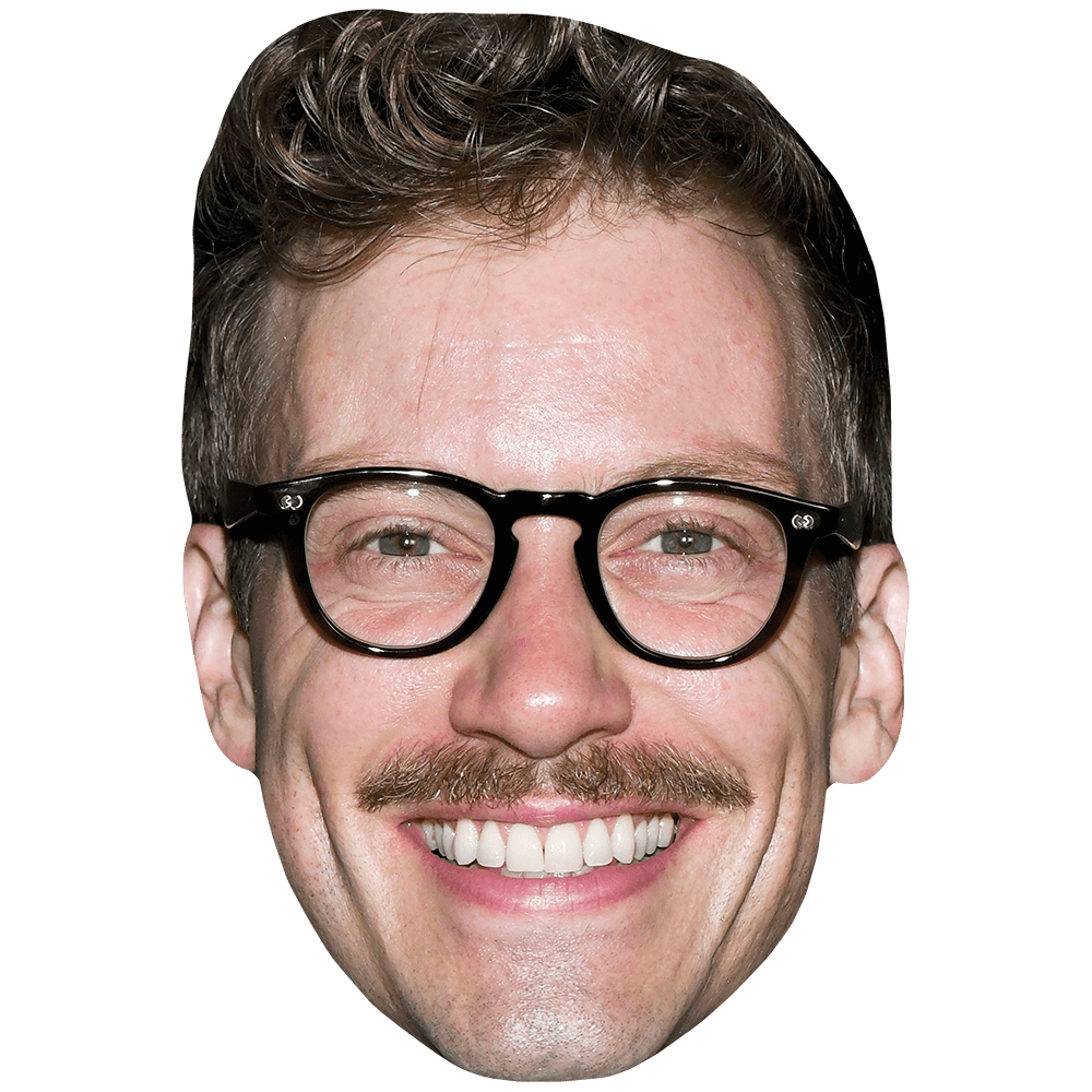 Barrett Foa (Glasses) Celebrity Mask, Flat Card Face, Fancy Dress Mask ...