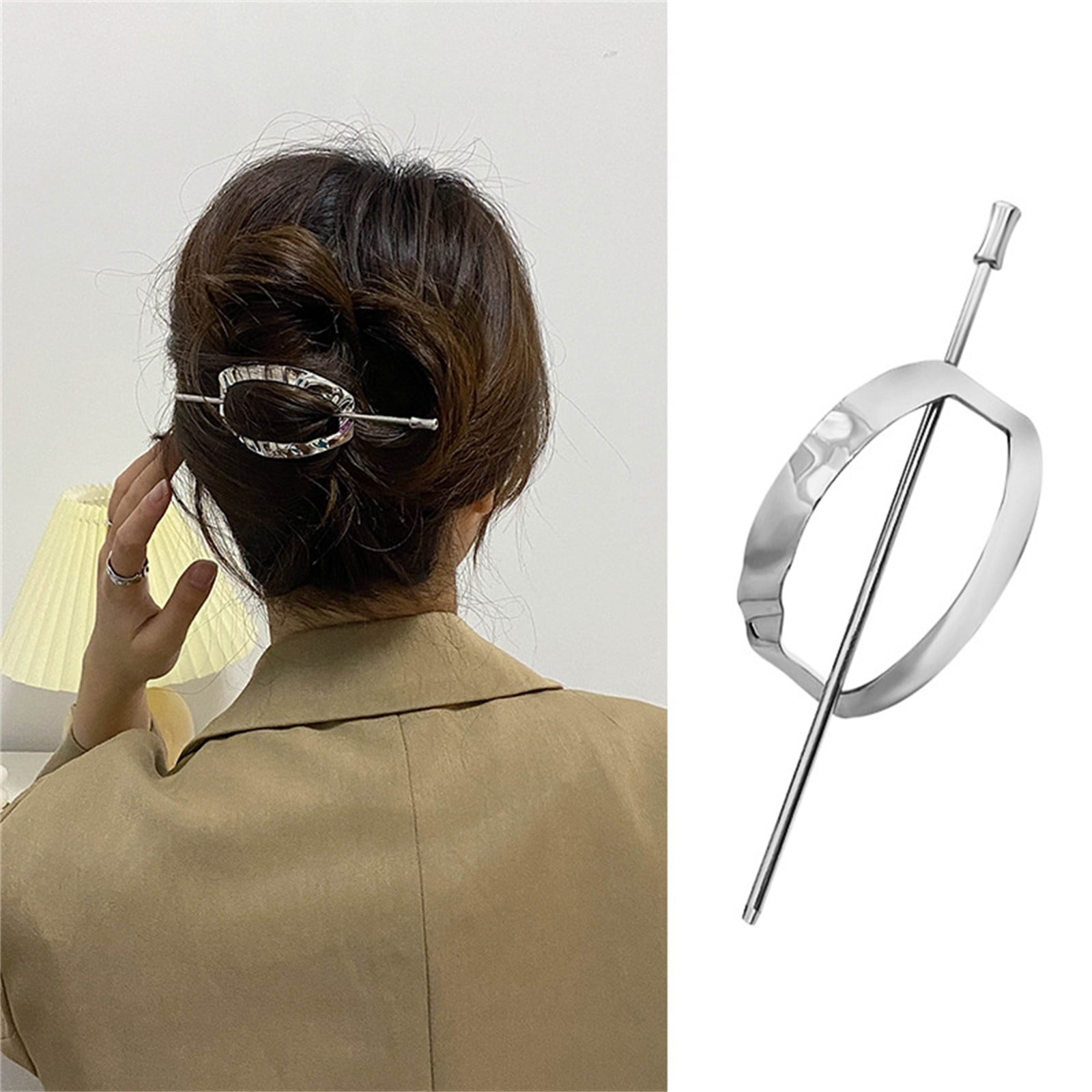 Barrettes Accessory Metal Minimalist Hairpin and Hair Stick for Elegant ...