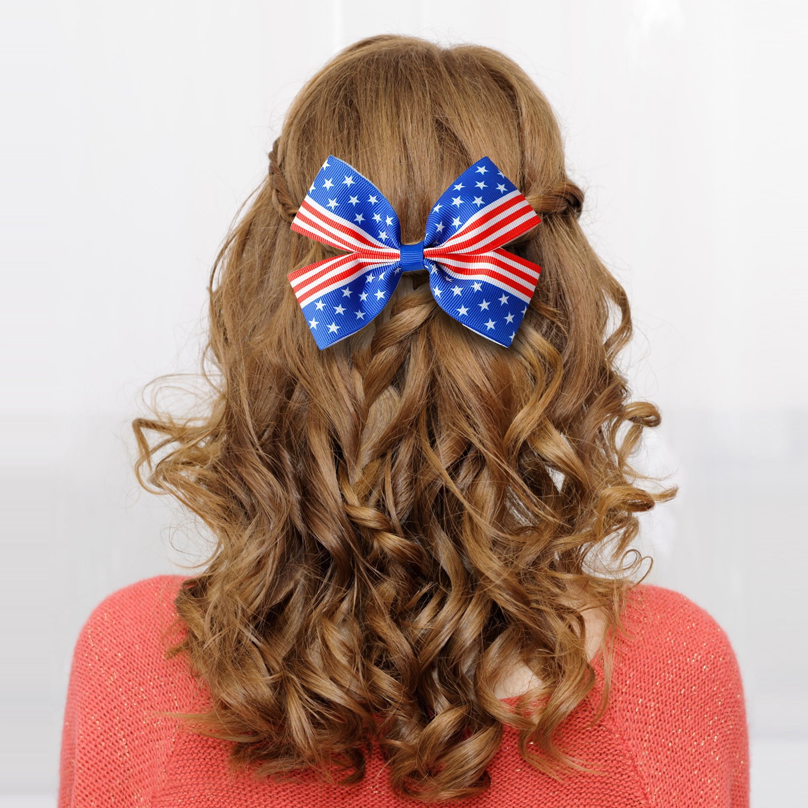 Barrettes Bow Hairpin for Kids - Stylish Red Blue and White Children's ...