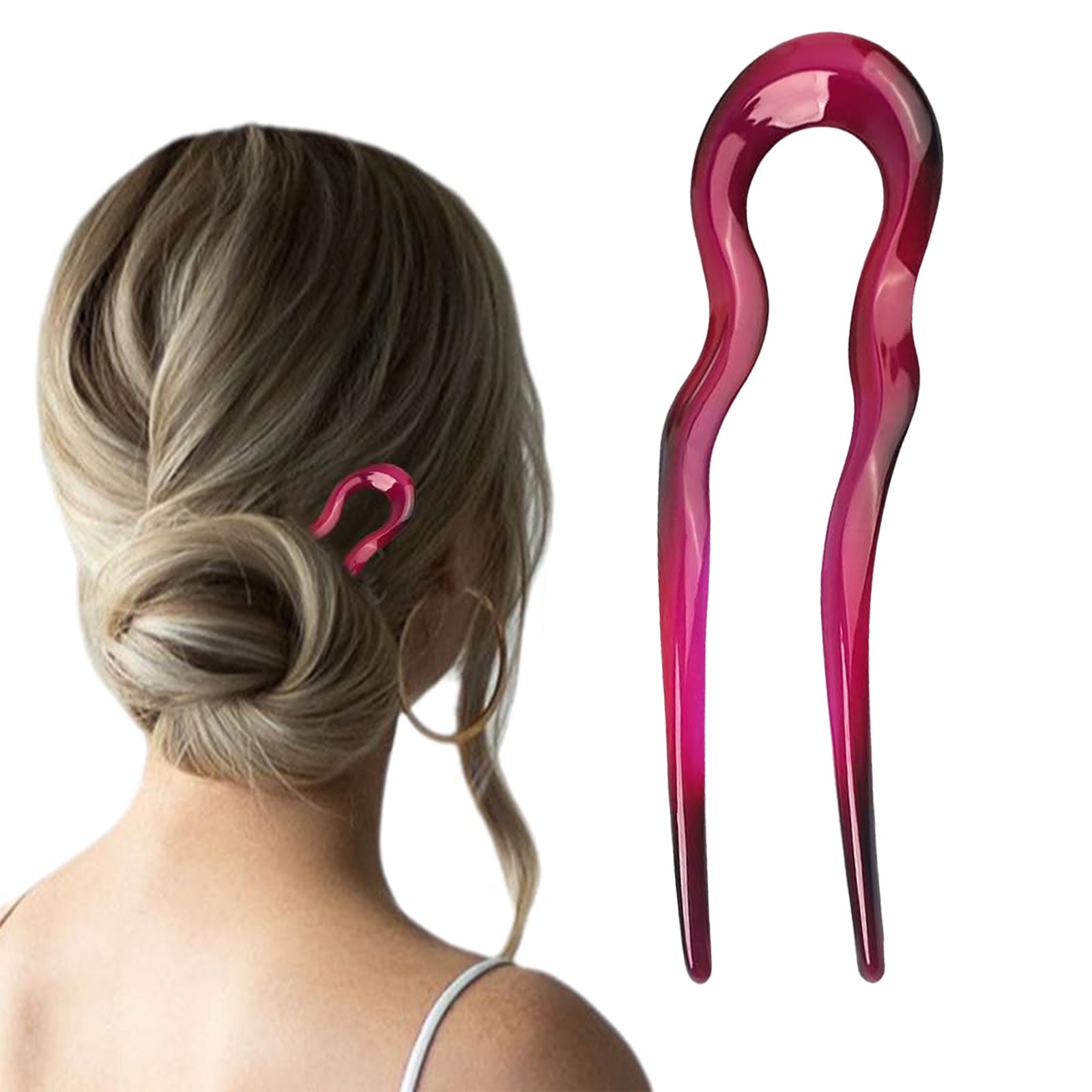 Expuqsift Barrettes,French Hair Bar Fork (1/2pc) 2024 New U Shaped Hair ...