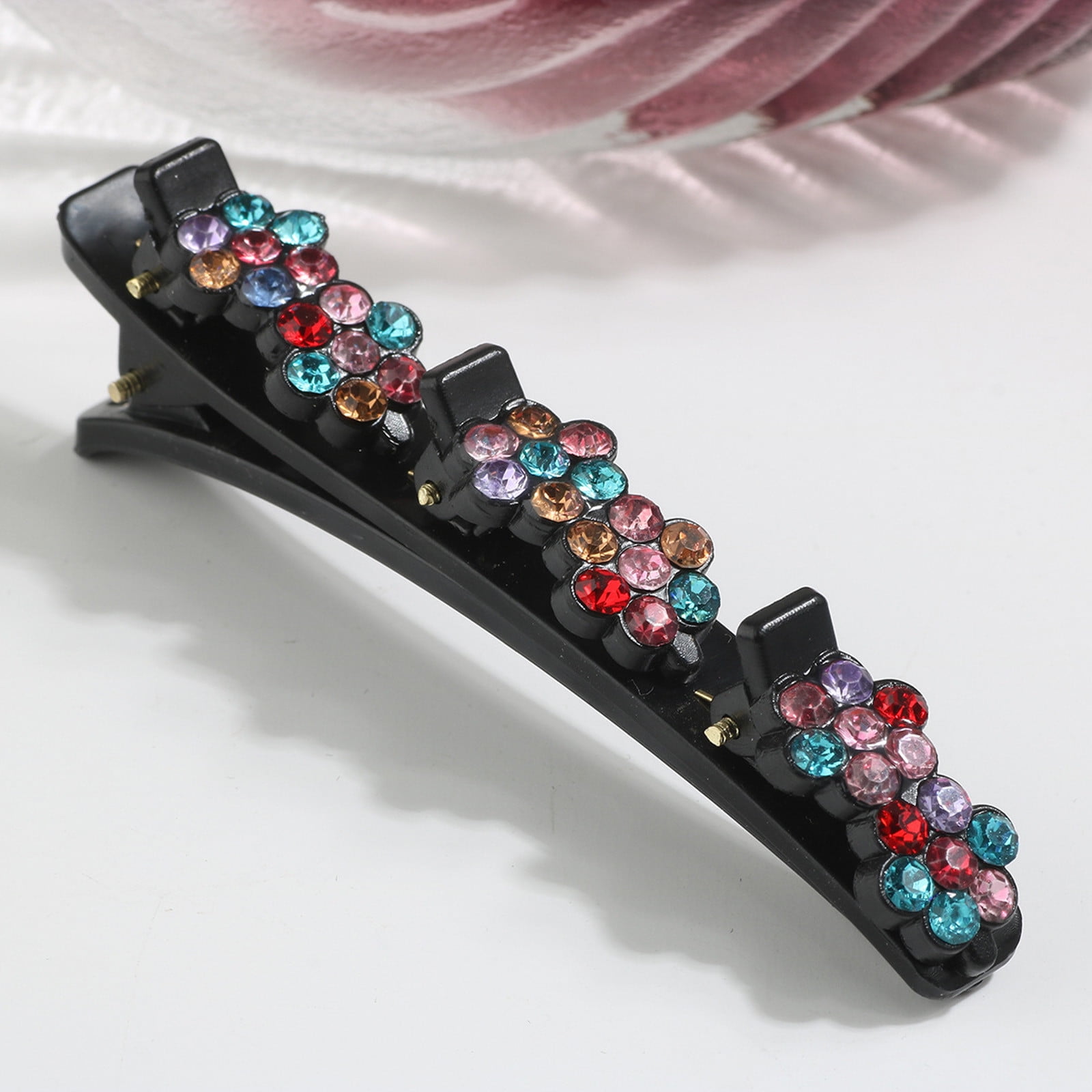 Barrettes Hair Clip 2024 Exquisite Sparkling Floral Design Colorful ...