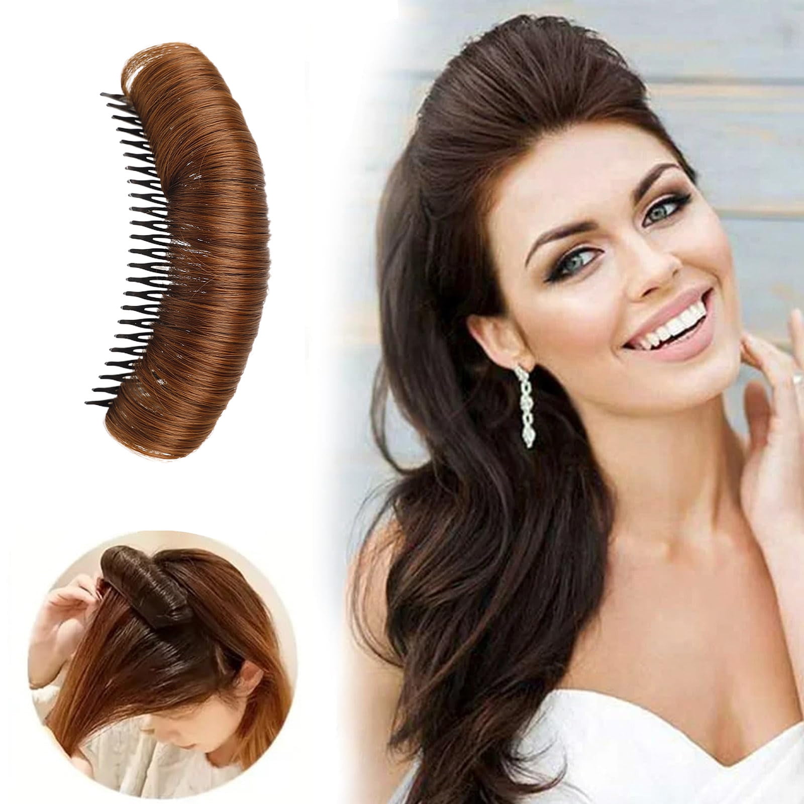 Barrettes Hair Pad Bun Clip Volume Booster for Natural Hair Styling DIY ...