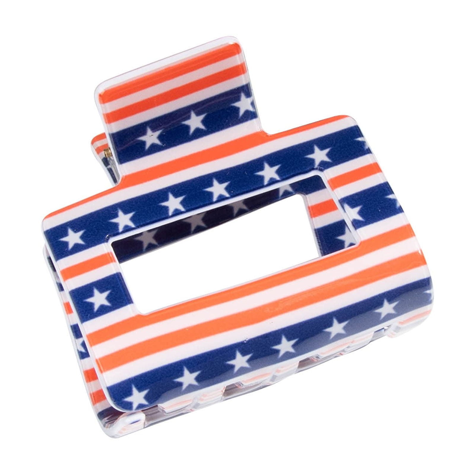 Barrettes Independence Day Square Clip Rectangular Head Accessory for ...