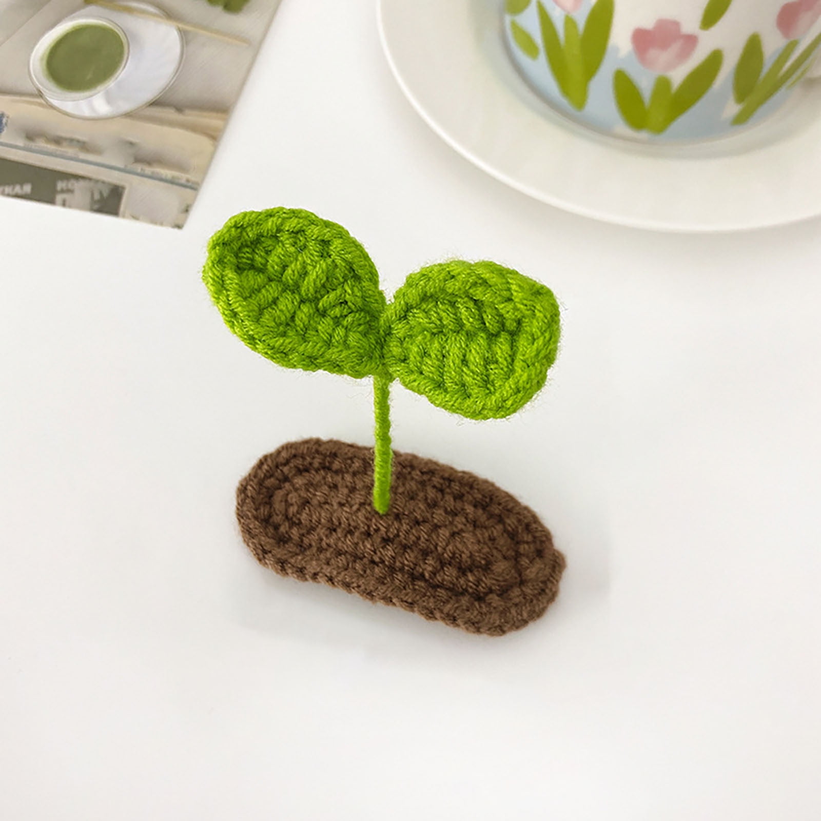 Barrettes Knitted Sprout Hairpin Cute Accessories for Hair Styling ...