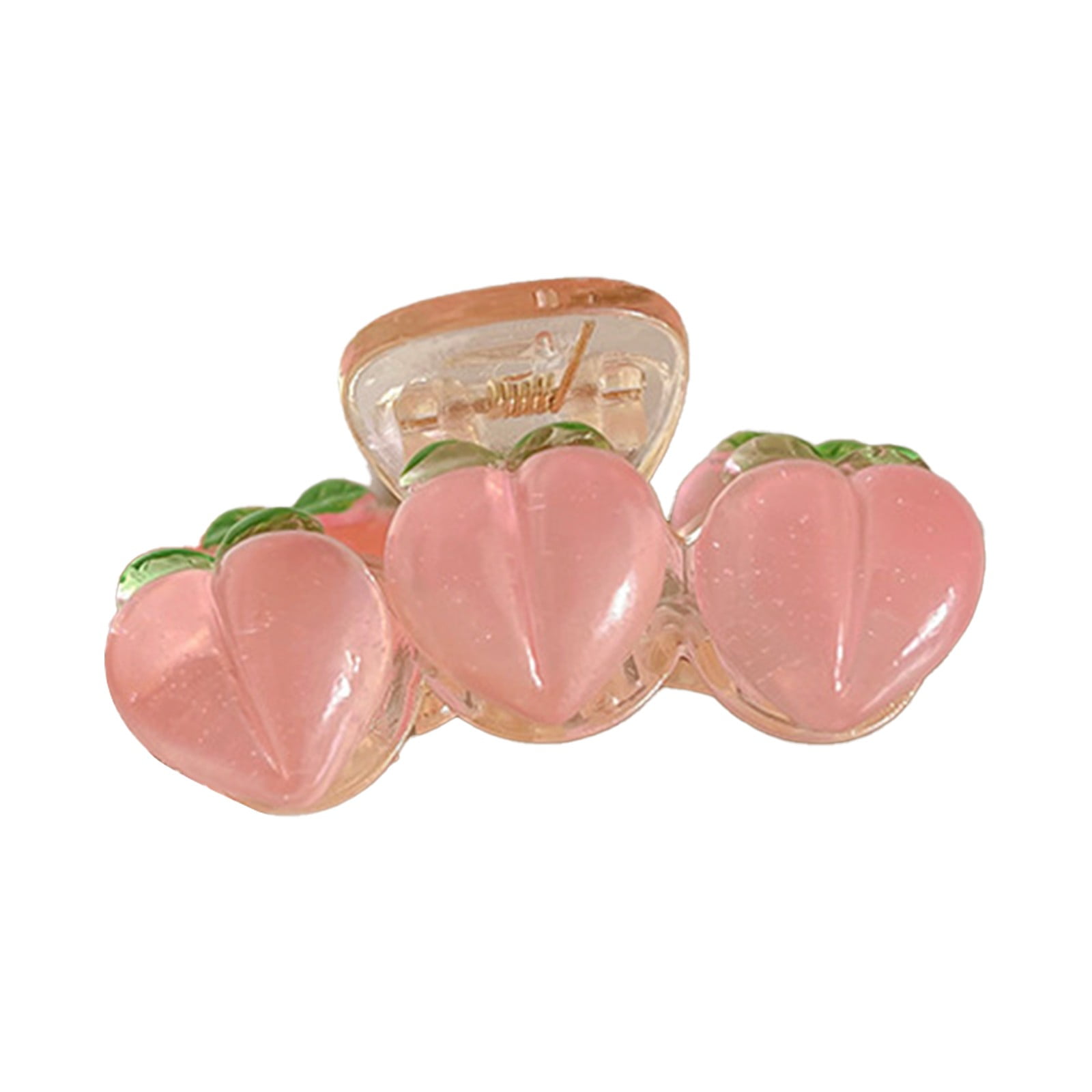 Barrettes Transparent Pink Peach Clip Soft Girl Sweet Hair Clip Shark ...
