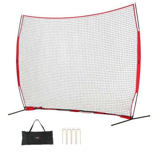Barricade Backstop Net, 12x9 ft Ball Sports Barrier Netting, Portable ...