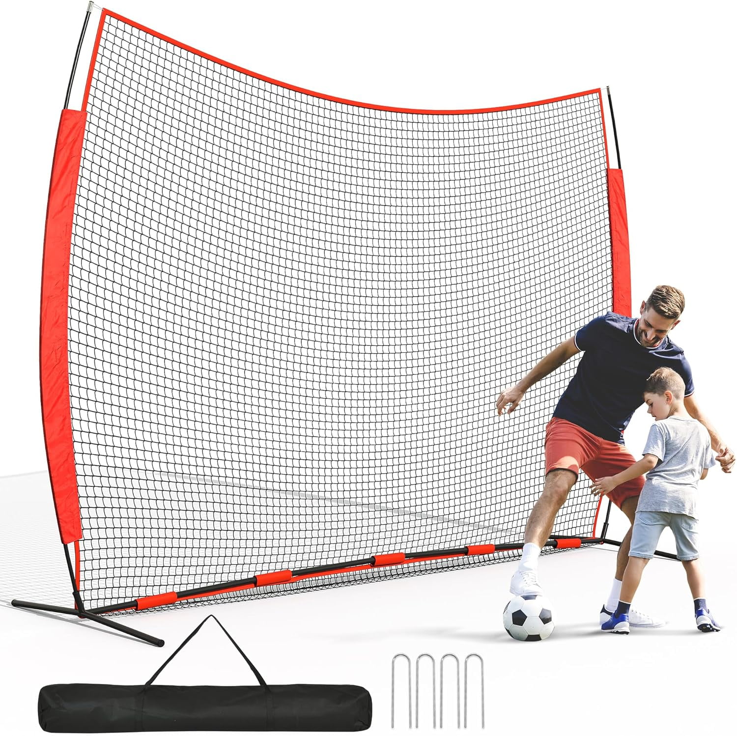 Barricade Backstop Net, 12x9ft/20x10ft Ball Sports Barrier Netting ...