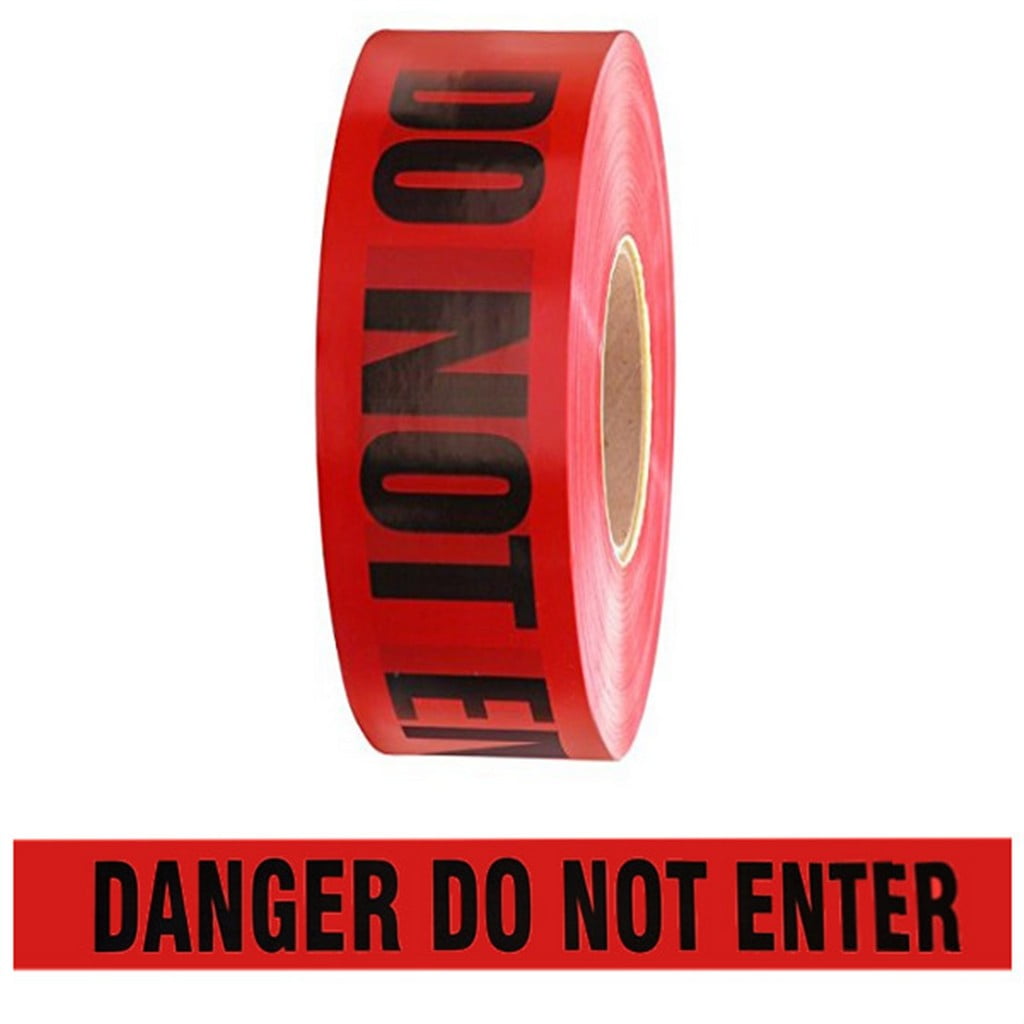 Barricade Tape - Danger Do Not Enter - Red 2" X 1000 Ft Non Adhesive 2 ...