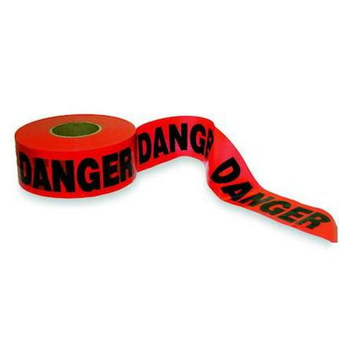 Barricade Tape, Danger, Red, 3 in Wide x 1000 ft Long, Polyethylene, 1.6 mil Thickness - Walmart.com