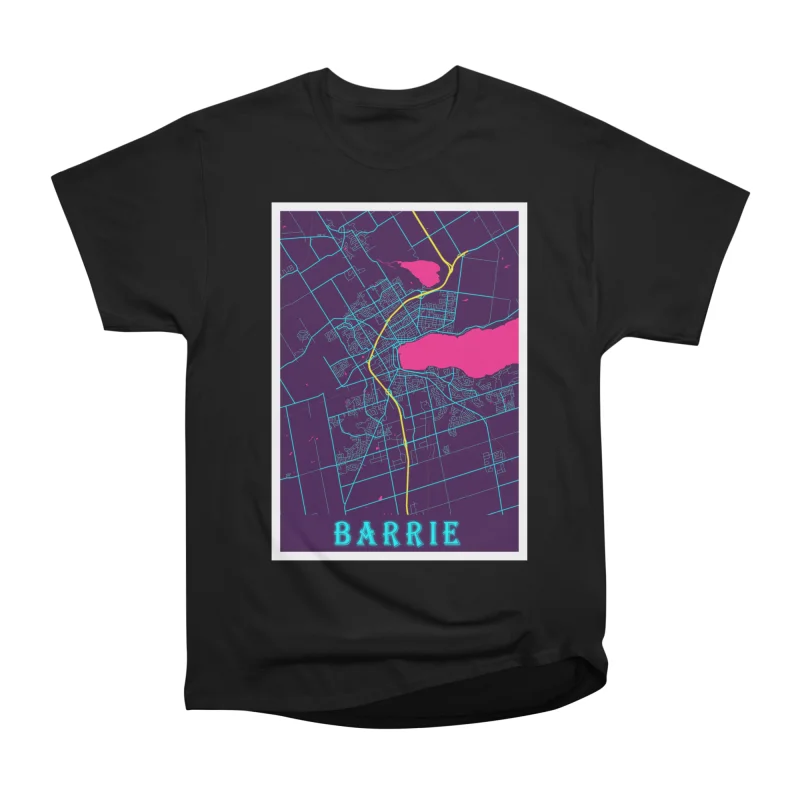 Barrie Canada Neon City Map T-Shirt Tee Gift For Him Merch For Her ...