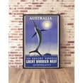 Barrier Reef Vintage Travel Poster, Art Deco Marlin Art , Poster Print ...