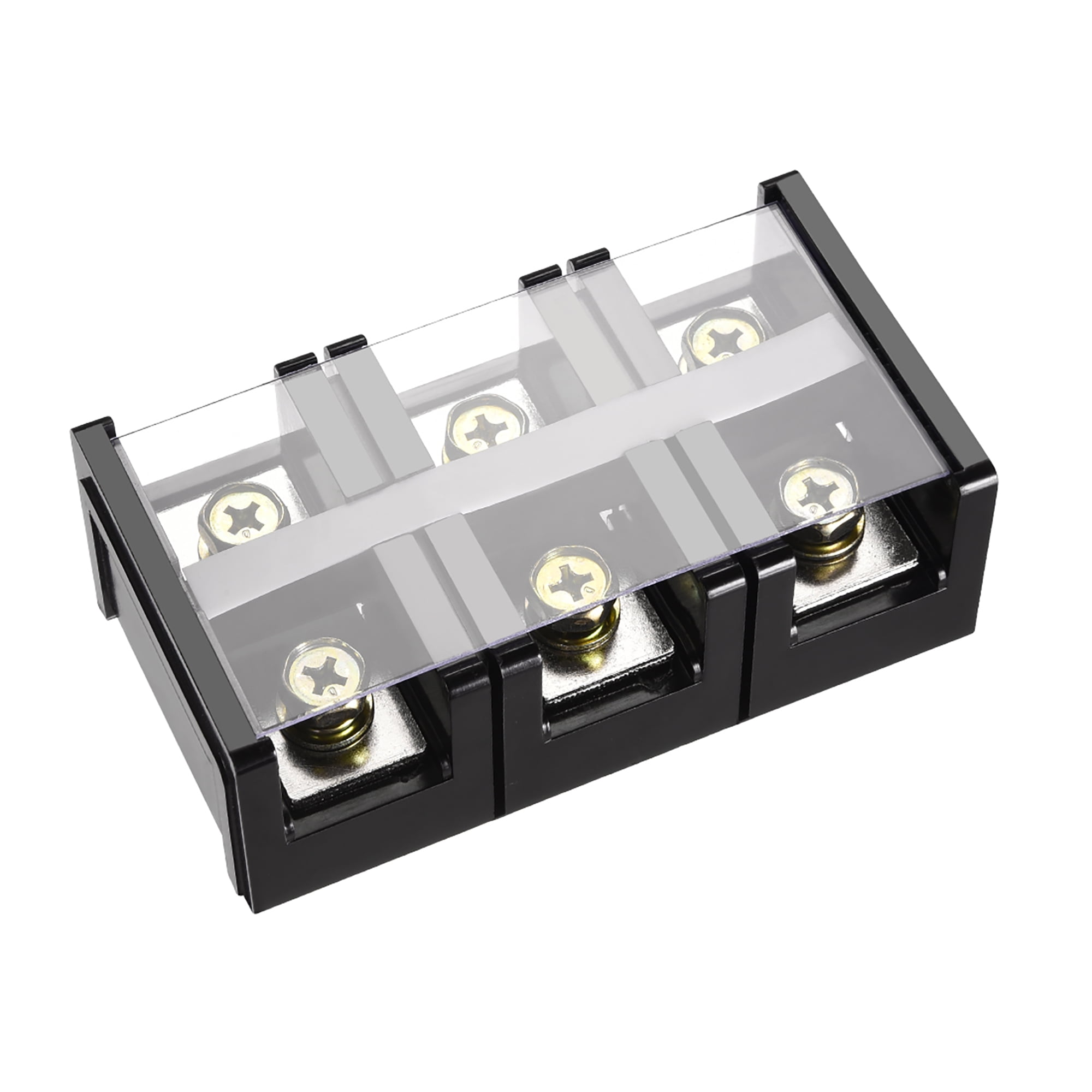 Barrier Terminal Block 600V 200A 3 Positions Dual Row Screw Terminals ...