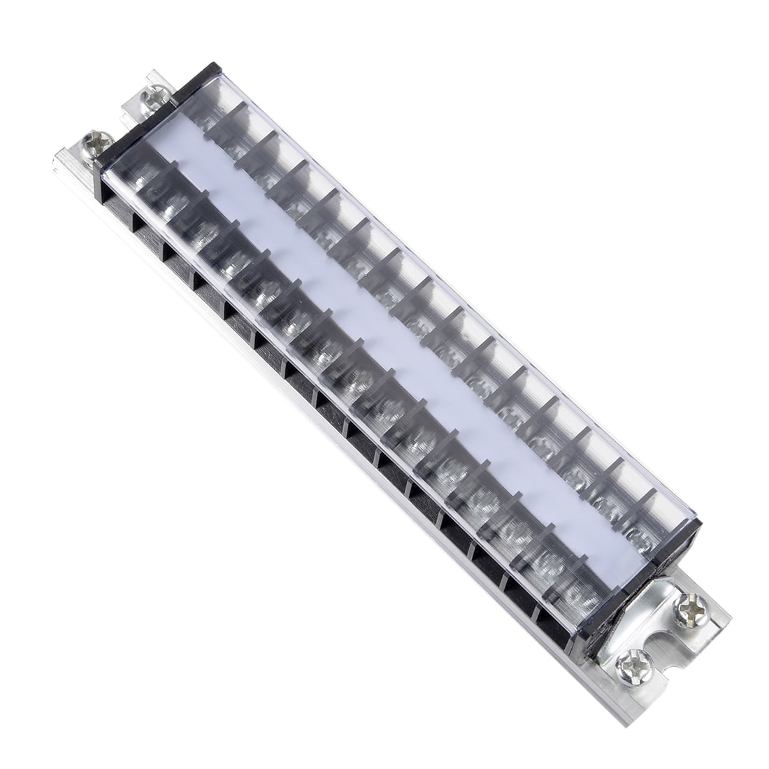 Barrier Terminal Strip Block 660V 15A Dual Row 15P DIN Rail Base Screw ...