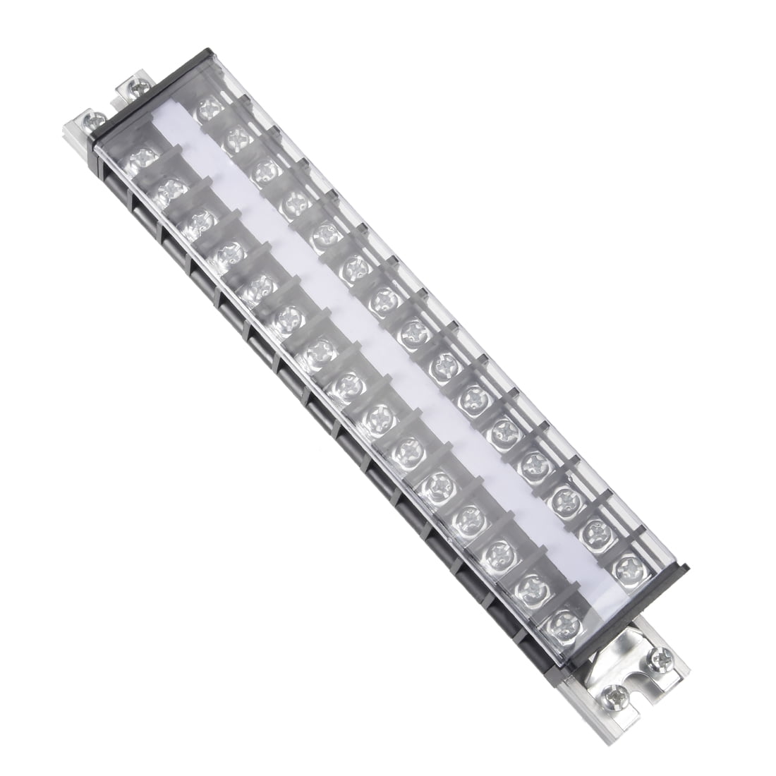 Barrier Terminal Strip Block 660V 20A Dual Row 15P DIN Rail Base Screw ...