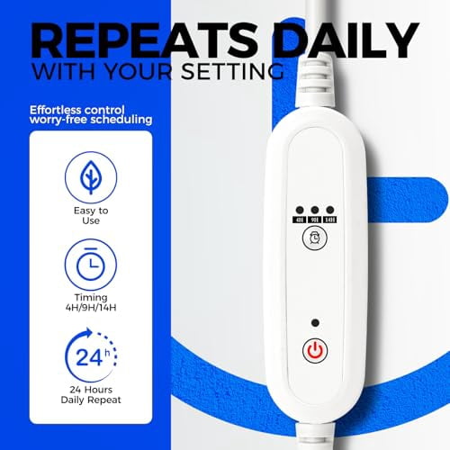 Barrina LED Grow Light Bulb with Timing and Hanging System, 25W Full ...