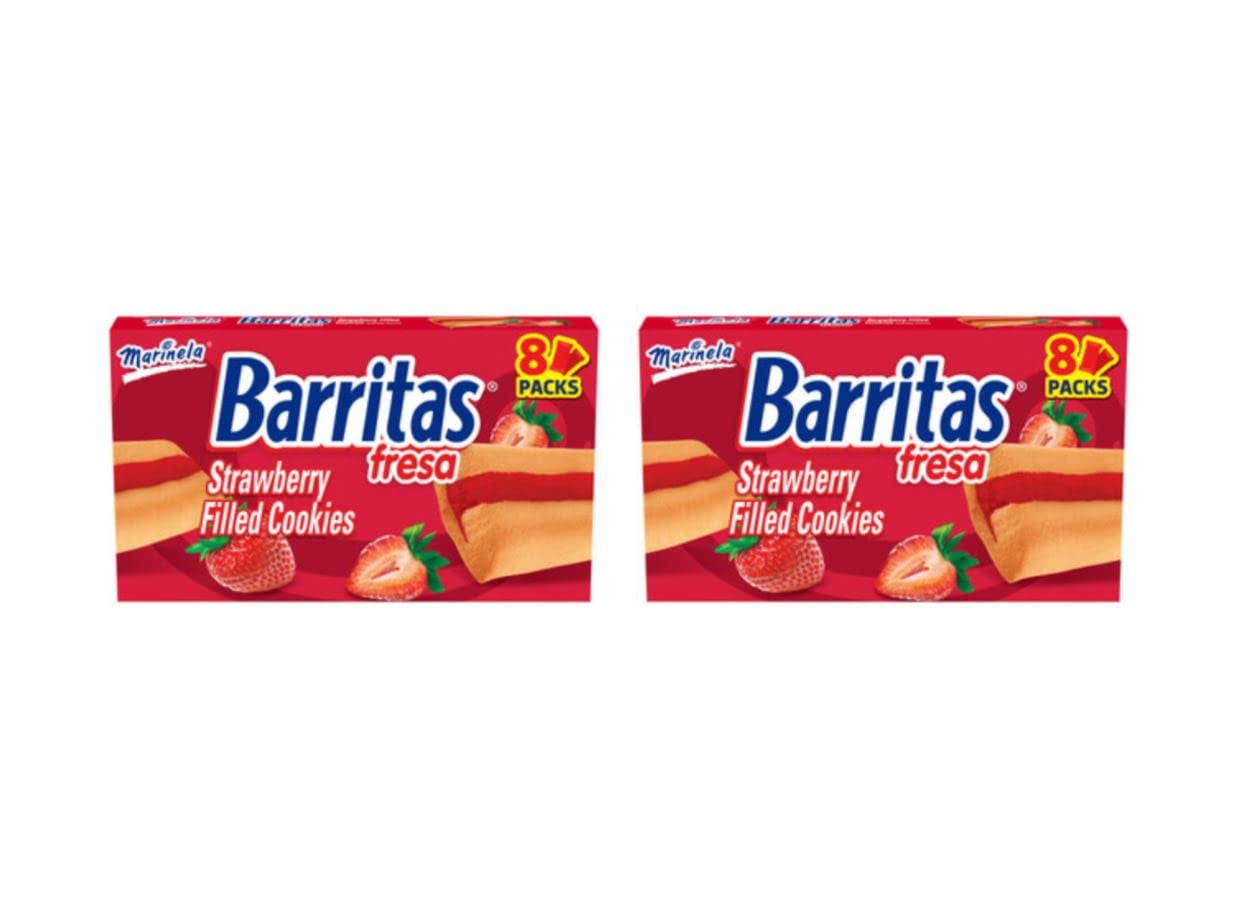 Barritas Fresa Strawberry Soft Filled Cookie Bar 2 pack (16 count ...