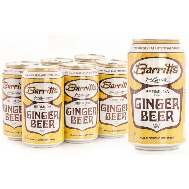 Barritt's Bermuda Stone Ginger Beer, 12 fl oz, 6 Pack Cans - Walmart.com