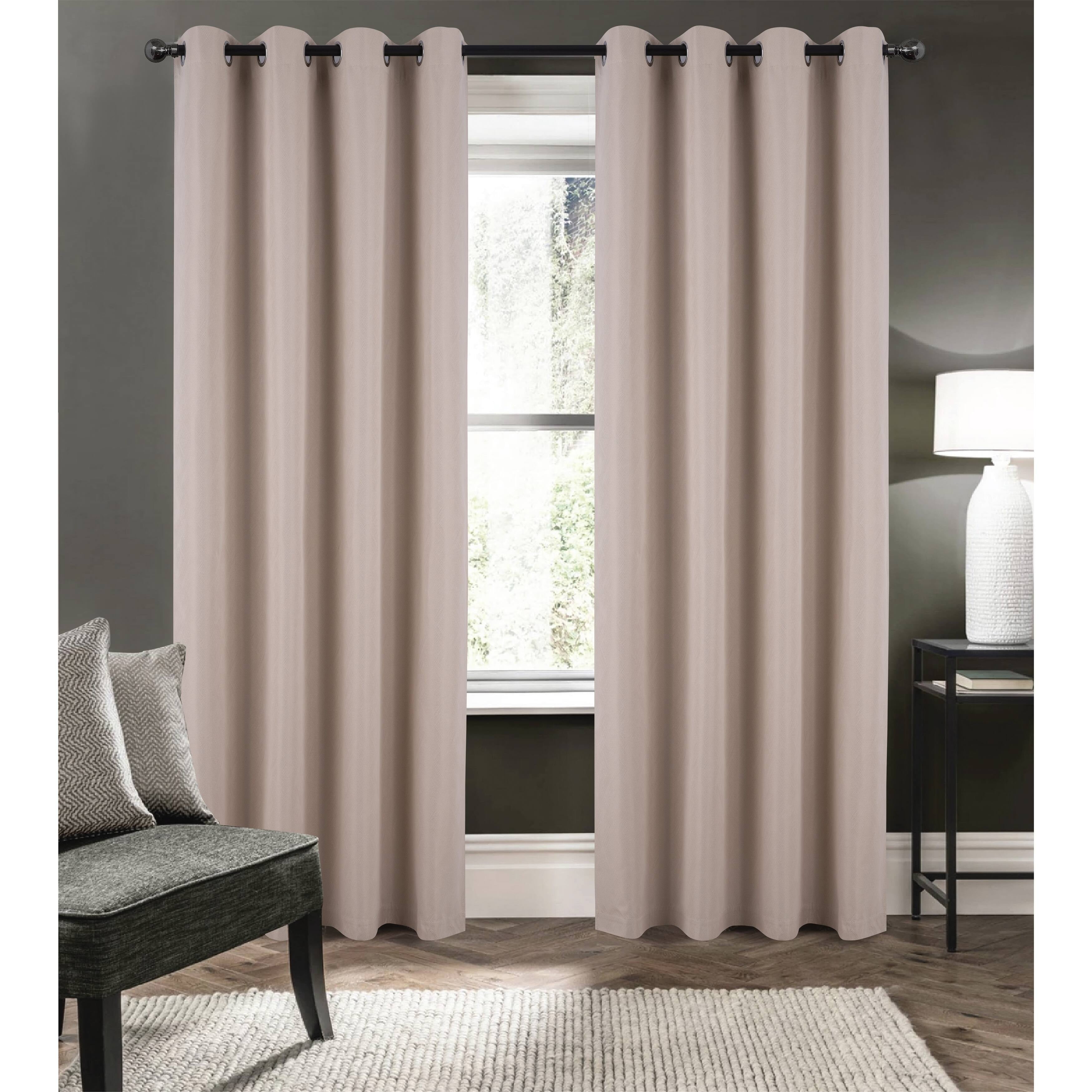 Barron Blackout Window Curtain Grommet Panel 90" Burgundy - Walmart.com
