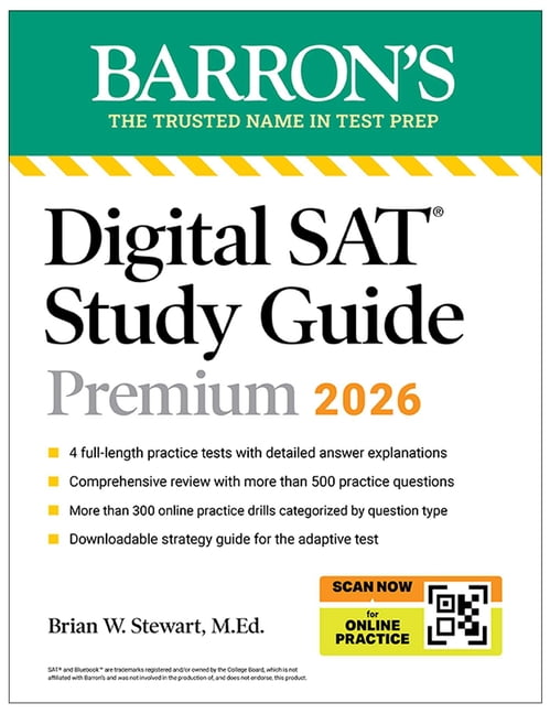 Barron's SAT Prep Digital SAT Study Guide Premium, 2026: 3 Practice ...
