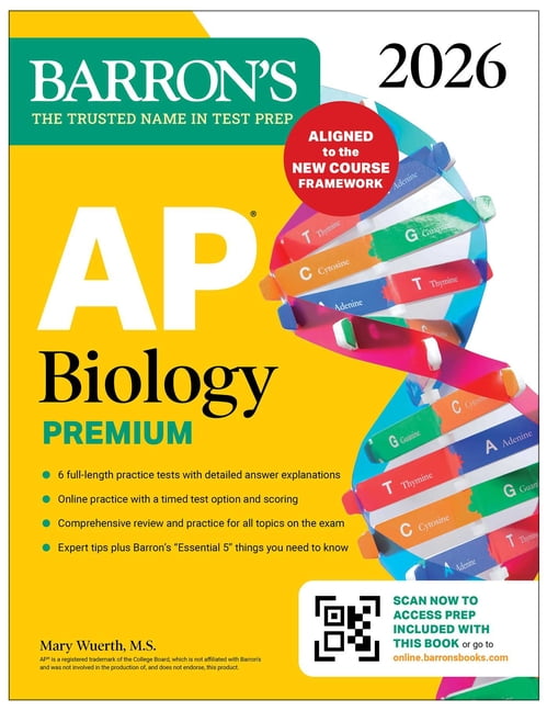 Barron's AP Prep AP Biology Premium, 2026: Prep Book with 6 Practice ...