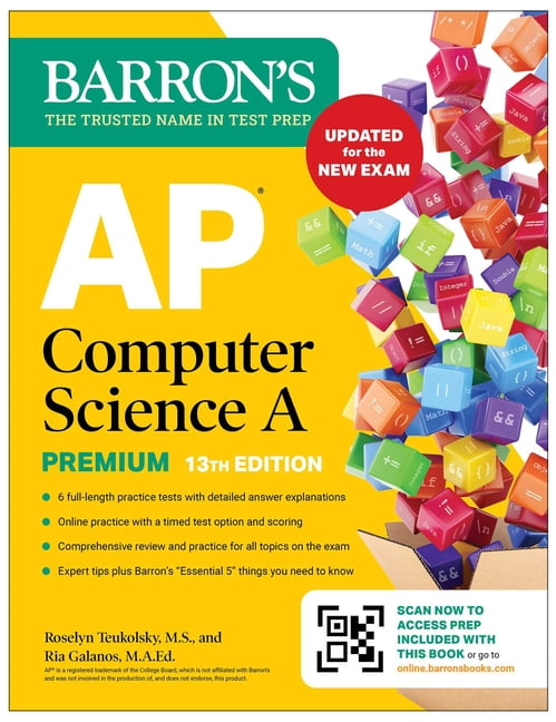 Barron's AP Prep AP Computer Science a Premium, 13th Edition: Prep Book ...