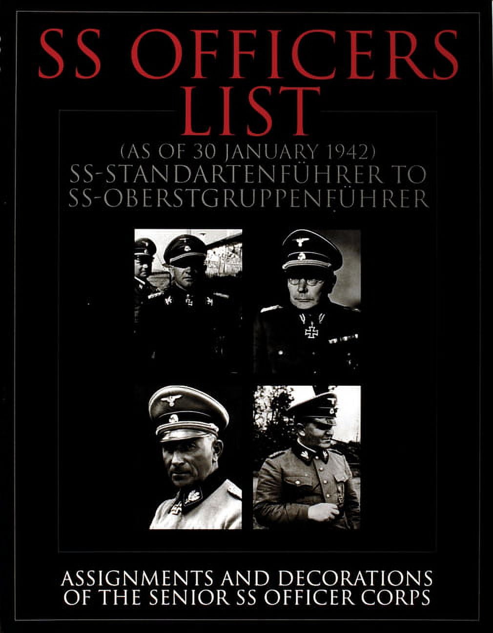 Barron's 1000 Photos Series: SS Officers List (as of January 1942): Ss ...