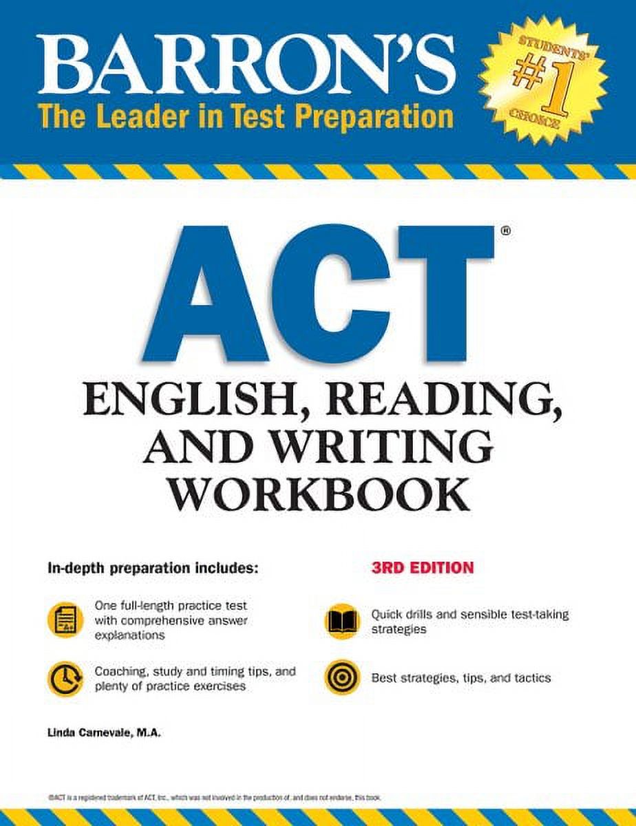 Barron's ACT Prep: ACT English, Reading, and Writing Workbook ...