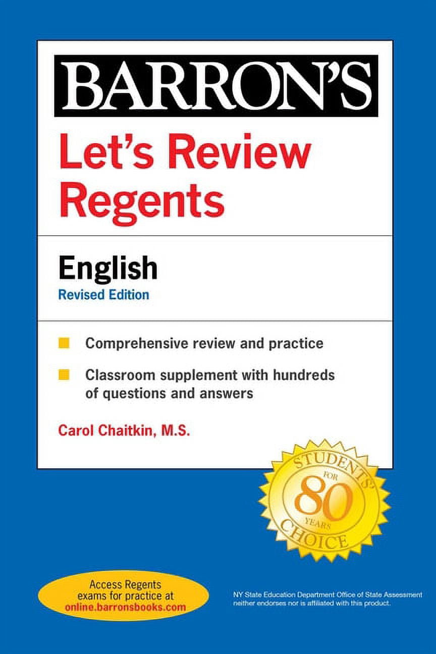 Barron's New York Regents Let's Review Regents: English Revised Edition ...