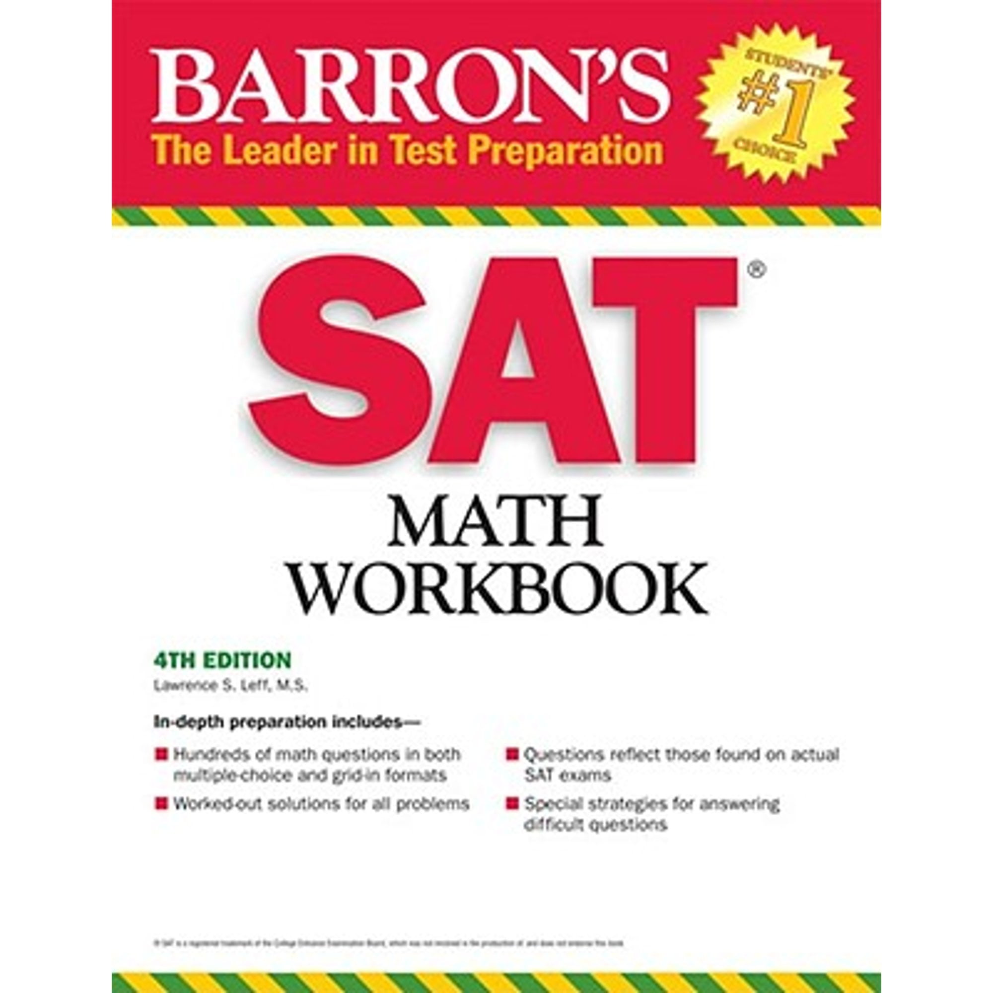 Pre-Owned Barron's SAT Math Workbook (Paperback) 0764141961 ...