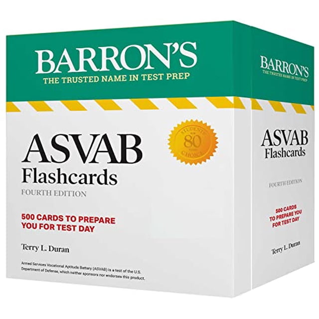 Pre-Owned Barron's Test Prep: ASVAB Flashcards, Fourth Edition: Up-to ...