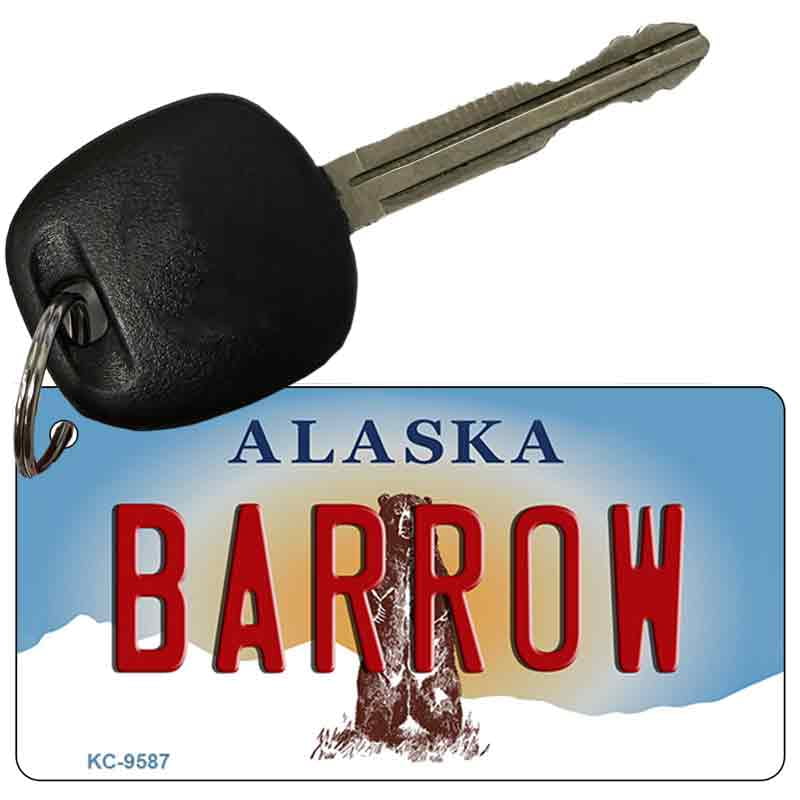 Barrow Alaska State Novelty Aluminum Key Chain KC-9587 3" x 1.5" Key ...