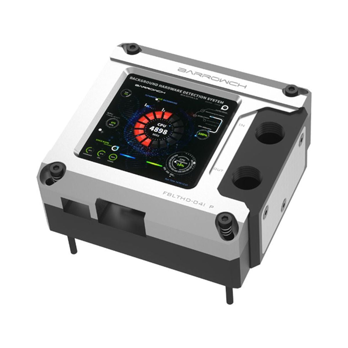 BarrowCH Intel CPU Water Block with HDMI Display, Silver / POM ...
