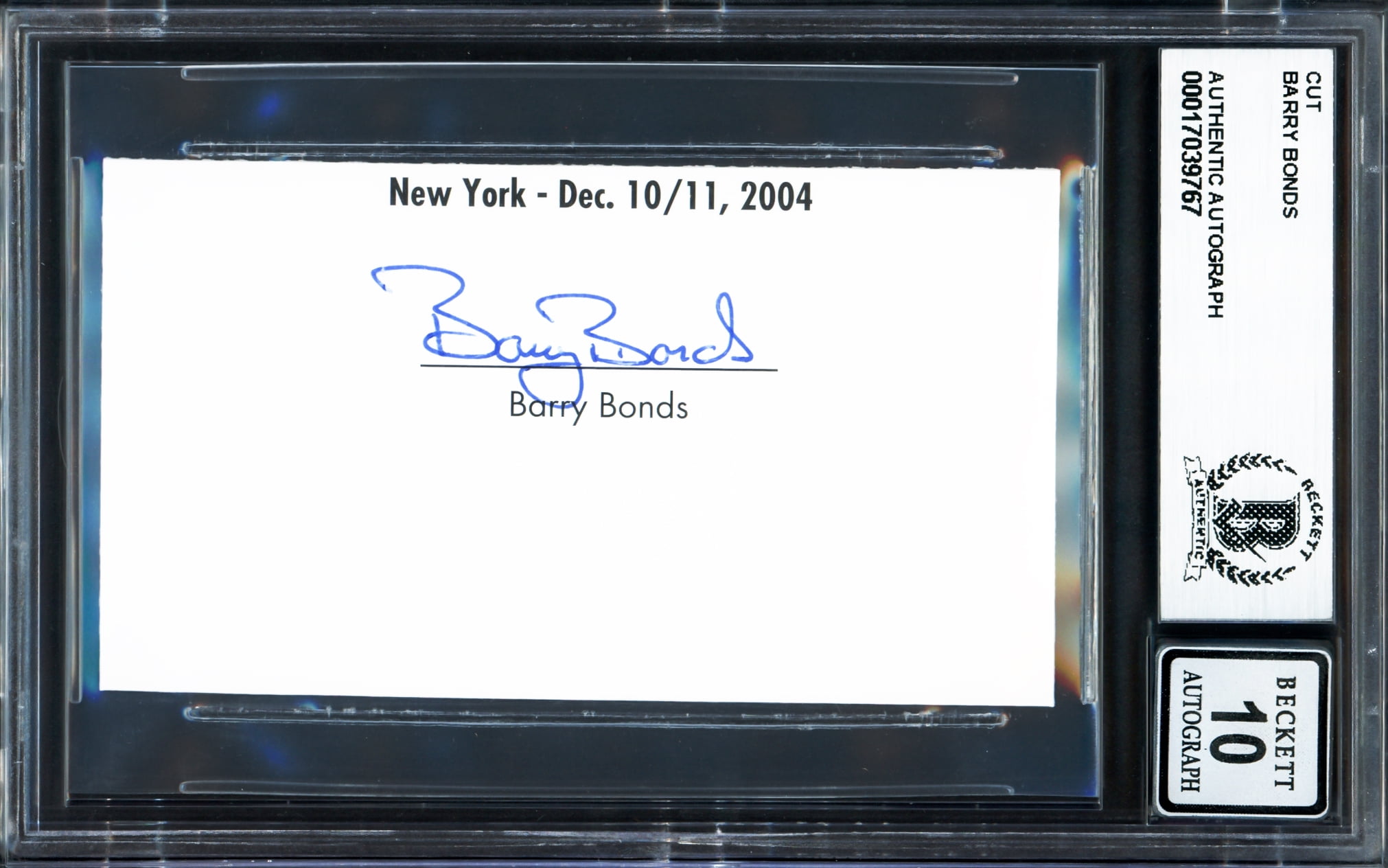 Barry Bonds Autographed 2"x3.5" Cut Signature San Francisco Giants Auto ...