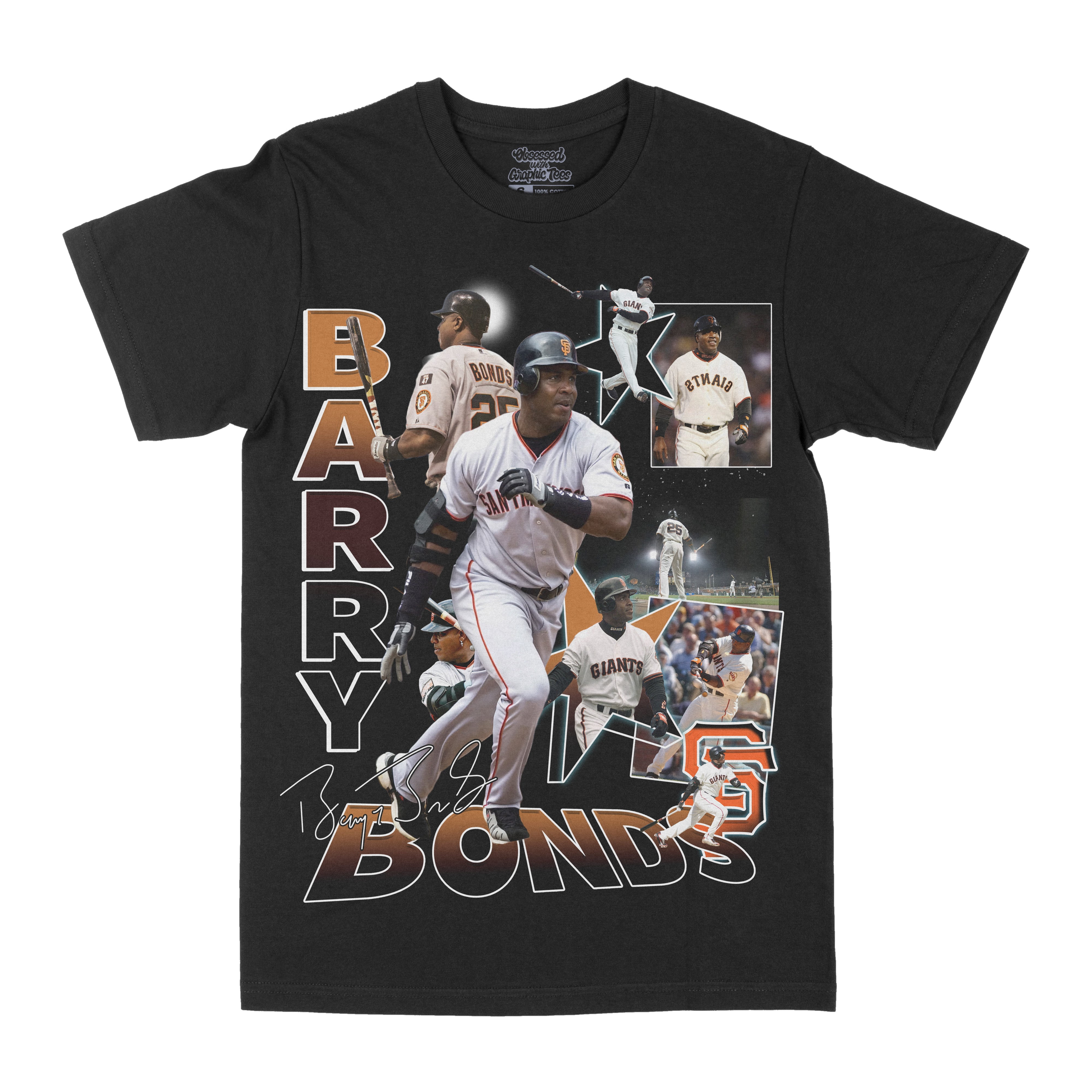 Barry Bonds Graphic Tee T Shirt Unisex, Color: Navy, Size: 3XL ...