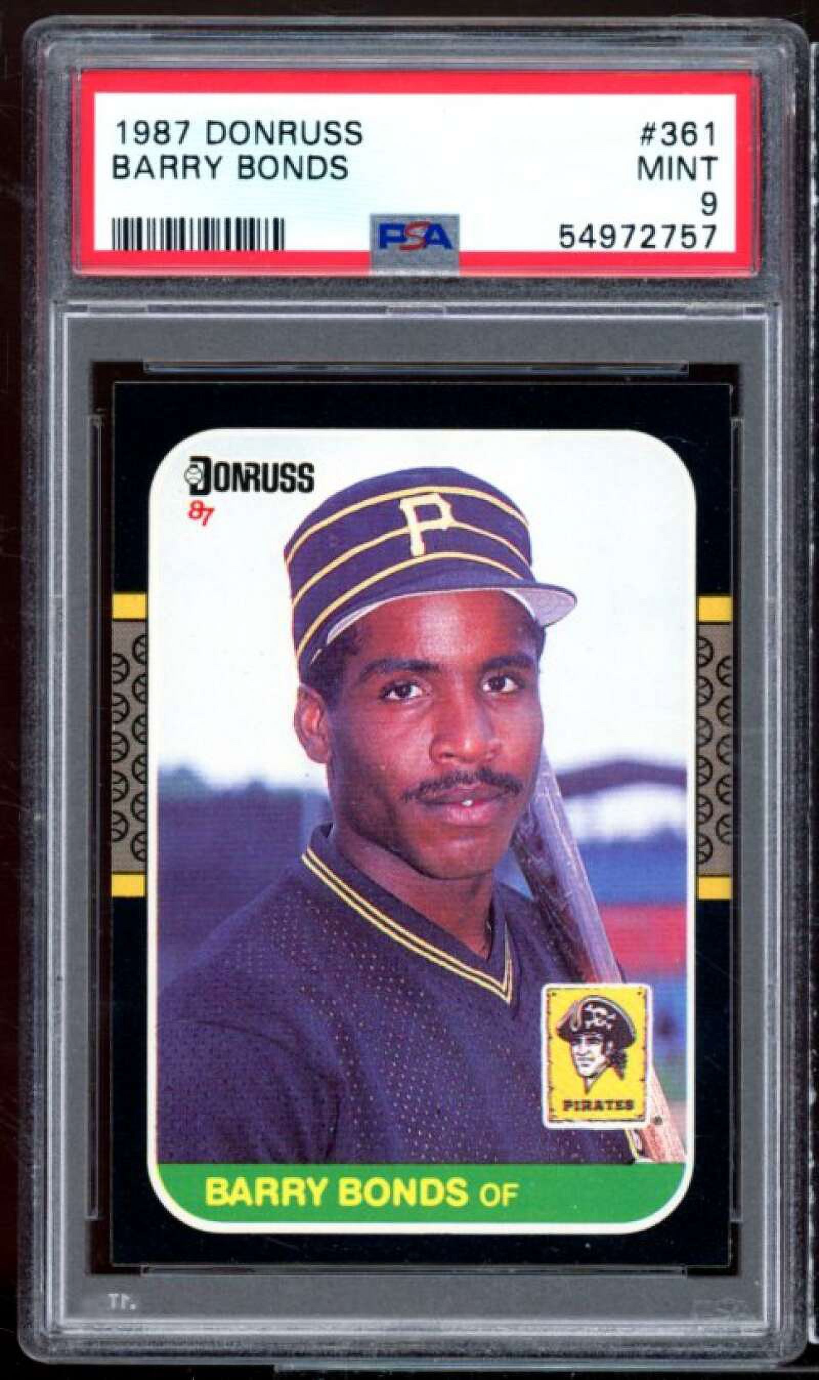 Barry Bonds Rookie Card 1987 Donruss #361 PSA 9 - Walmart.com