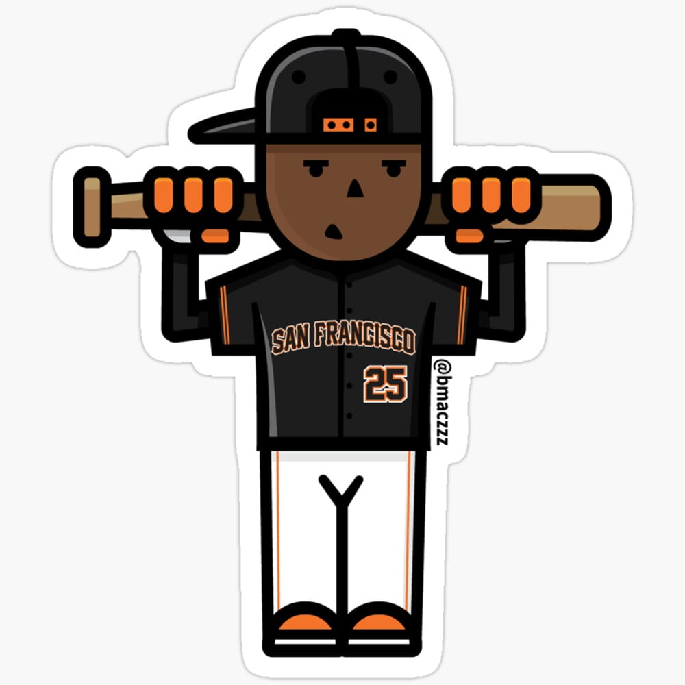 Barry Bonds San Francisco Giants #25 Sticker Baseball Sticker, Football ...